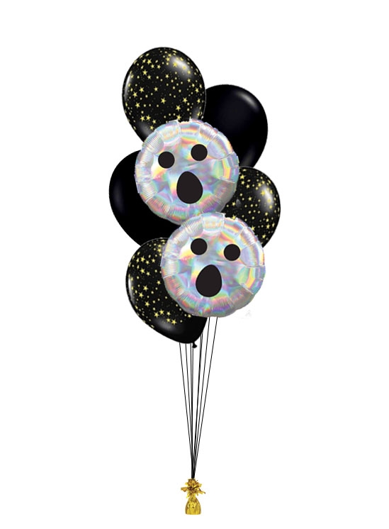 Spooky Ghost Face Halloween Night Bouquet balloons vancouver JC Balloon ...
