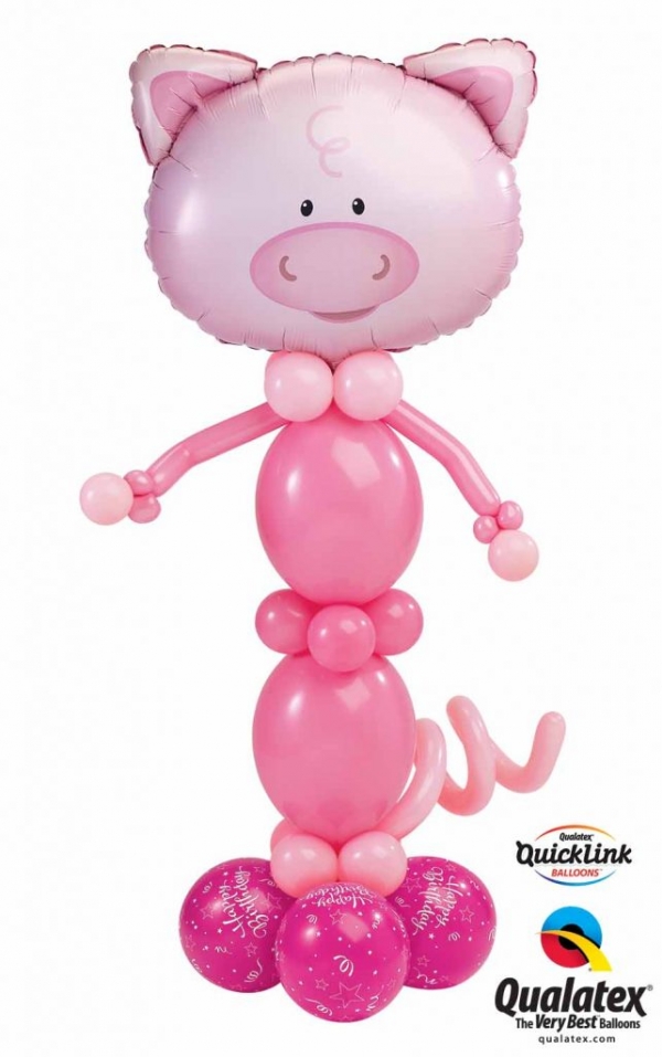 Pig Balloon Stand Up 1 balloons vancouver JC Balloon Studio