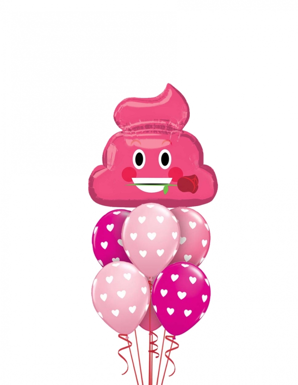 Pink Poo Love Balloon Bouquet balloons vancouver JC Balloon Studio