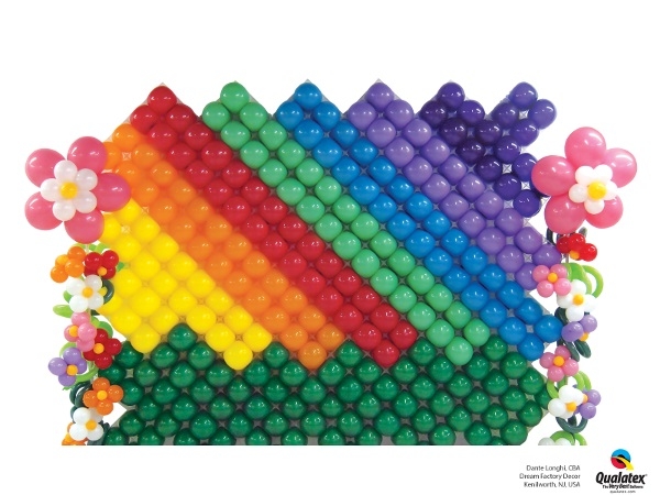 Rainbow Gridz Balloon Wall balloons vancouver JC Balloon Studio