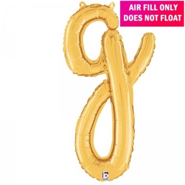 Script Letter Gold Balloon - Letter g balloons vancouver JC Balloon Studio