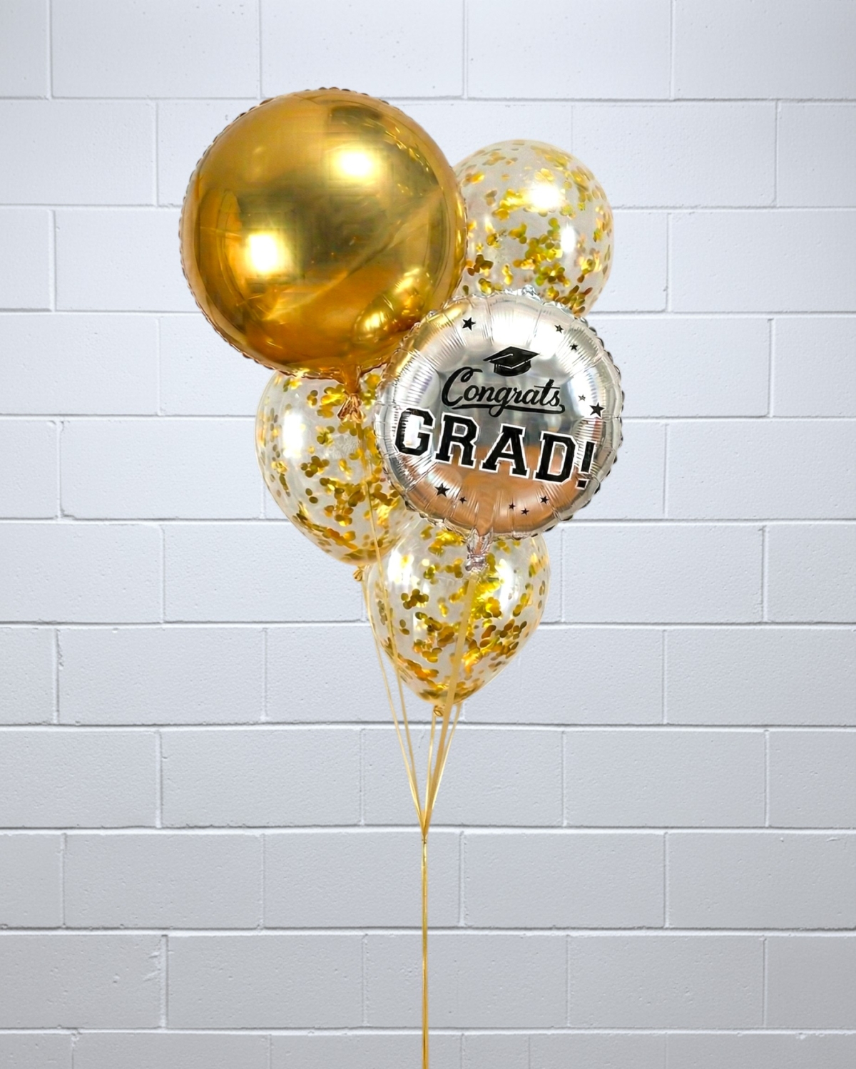 Shiny Gold Congratulations Grad Balloon Bouquet balloons vancouver JC ...