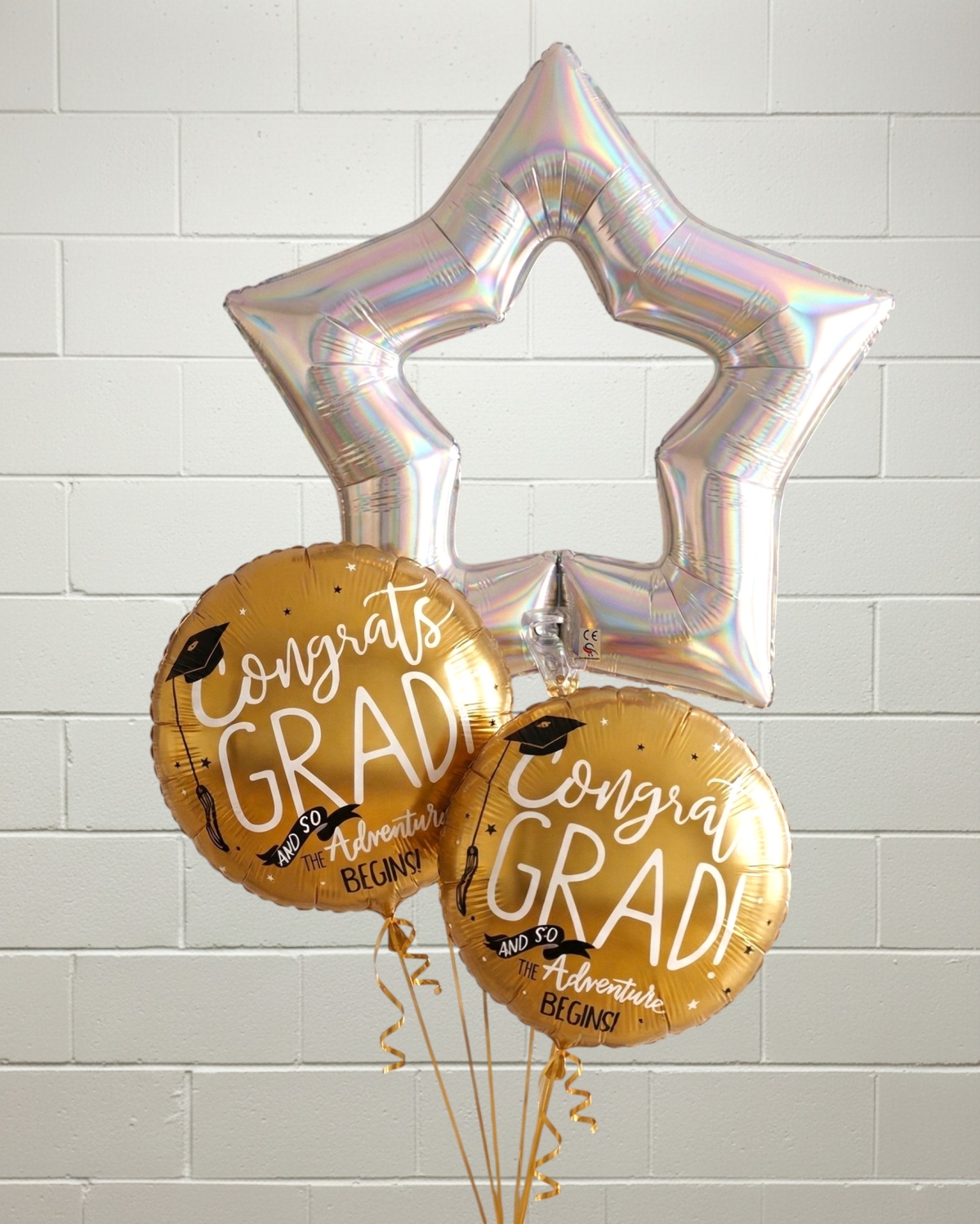 Silver Star Congrats Grad Ombre Balloon Bouquet balloons vancouver JC ...