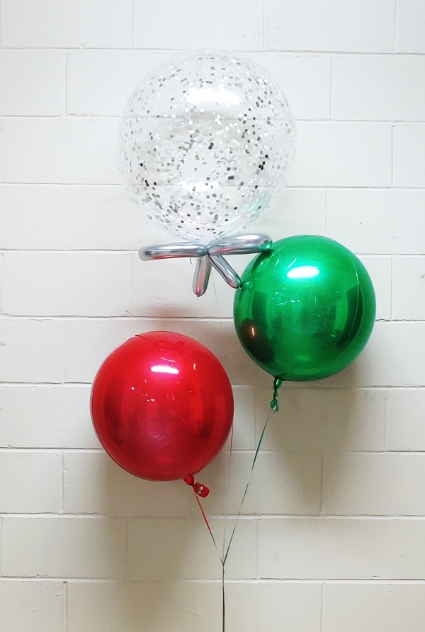 Simple Christmas Balls Balloon Bouquet balloons vancouver JC Balloon Studio
