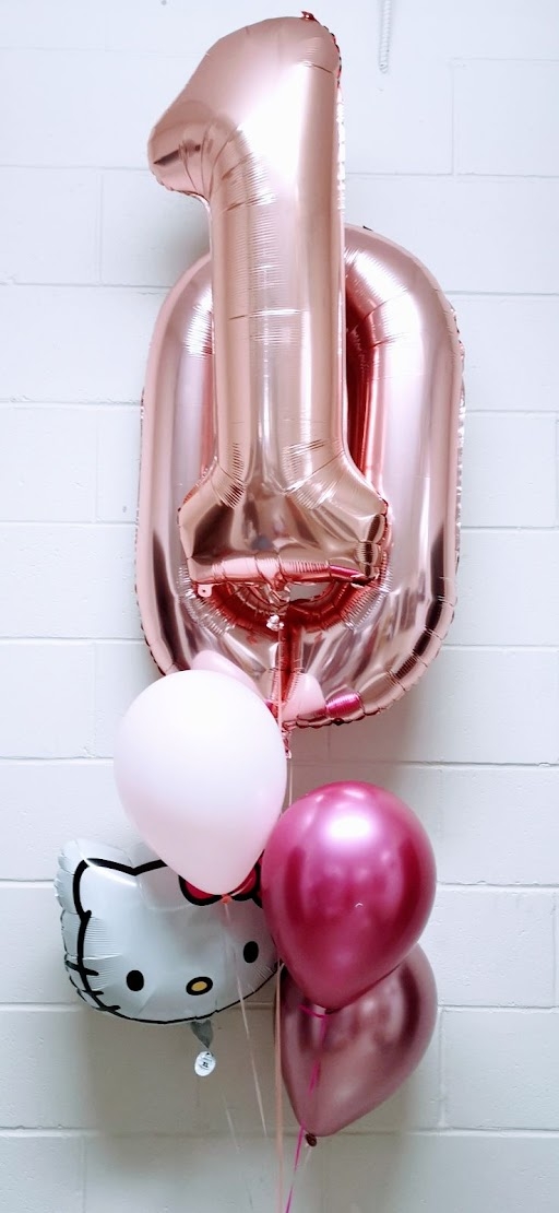 Simple Hello Kitty Rose Gold Pick An Age balloons vancouver JC Balloon ...