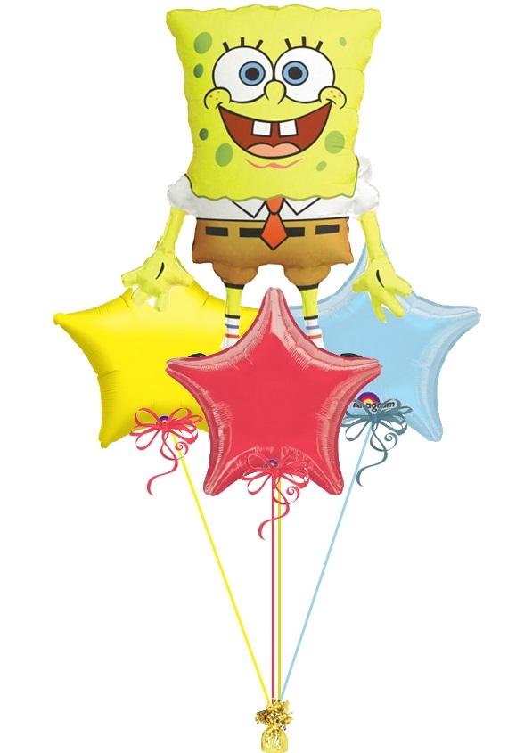 SpongeBob Patrick Bouquet 7 balloons vancouver JC Balloon Studio