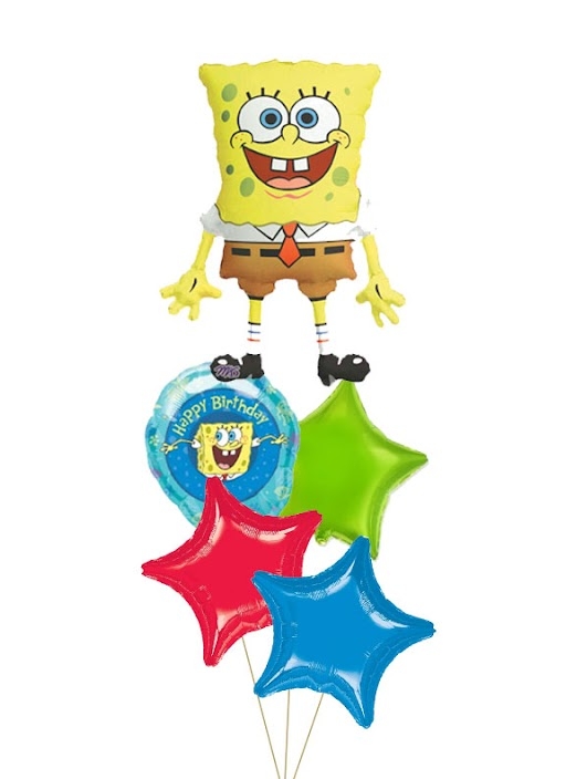SpongeBob Patrick Bouquet 7 balloons vancouver JC Balloon Studio