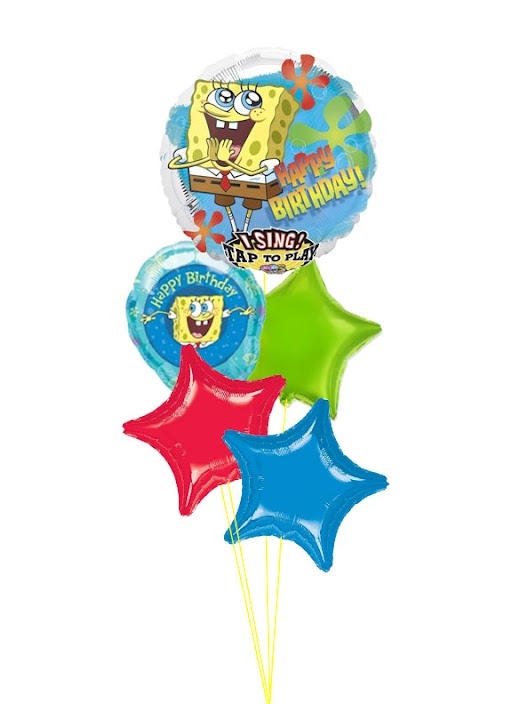 SpongeBob Patrick Bouquet 7 balloons vancouver JC Balloon Studio