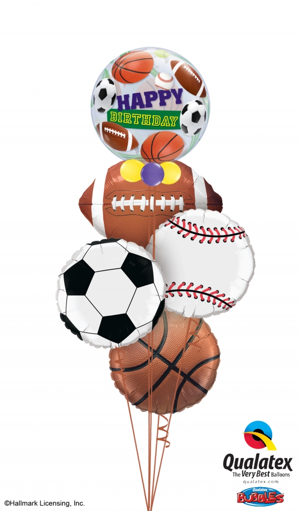 Sports All Sports Fan Bouquet 4 balloons vancouver JC Balloon Studio