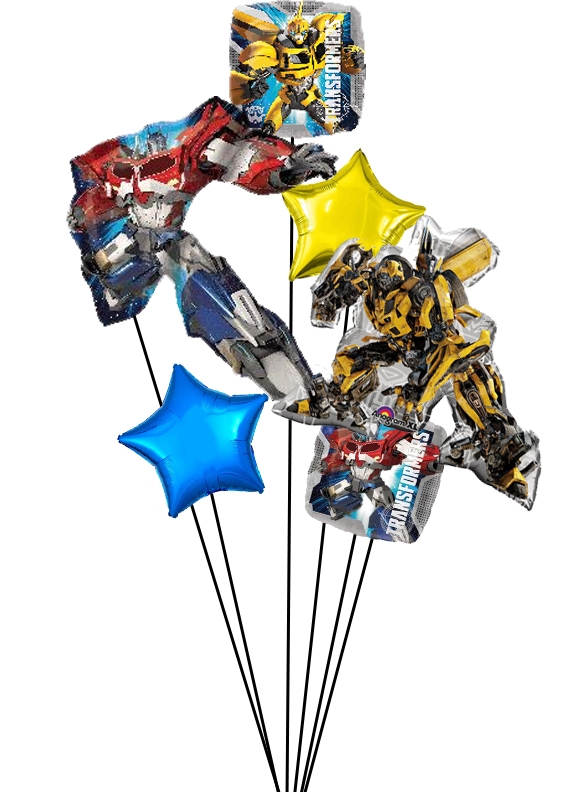 Transformers Bumble Bee and Optimus Prime Birthday Balloon Bouquet ...