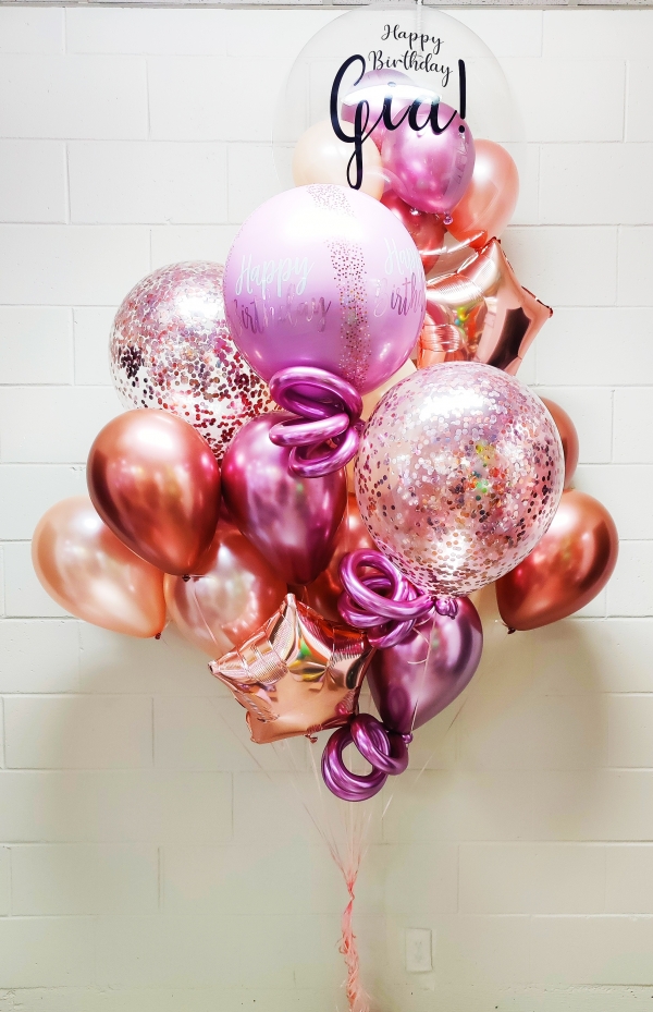 Truly Massive Magnificent Rose Gold Spoiler Balloon Bouquet balloons ...