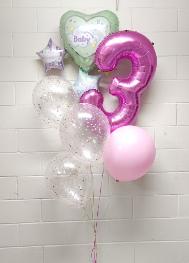 Welcome 3 Baby Balloon Bouquet balloons vancouver JC Balloon Studio
