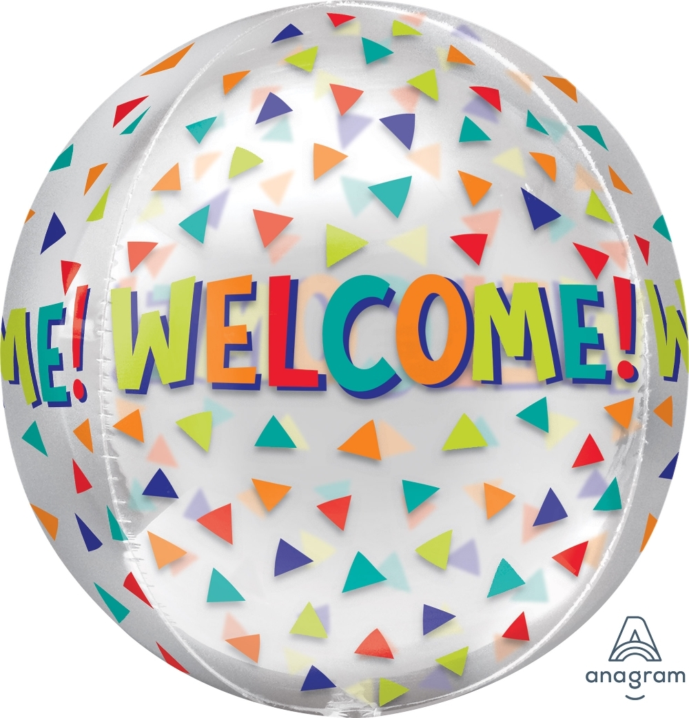 Welcome Triangles Orbz balloon balloons vancouver JC Balloon Studio